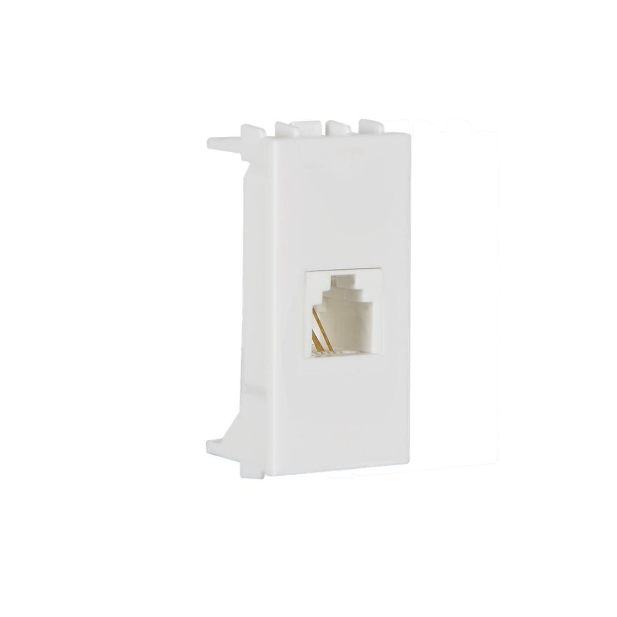 Havells Fabio Telephone Socket 1M Support Modules White - ElectricBasket