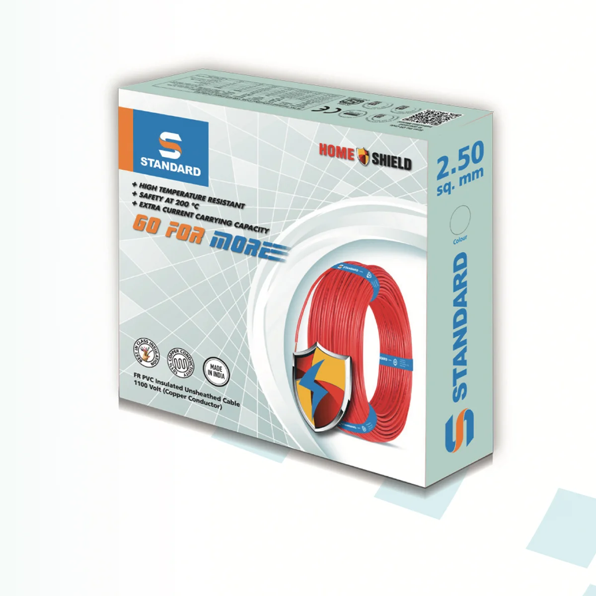 Havells Standard HTR FR Home Shield Wire 1.5mm 90m Red - ElectricBasket