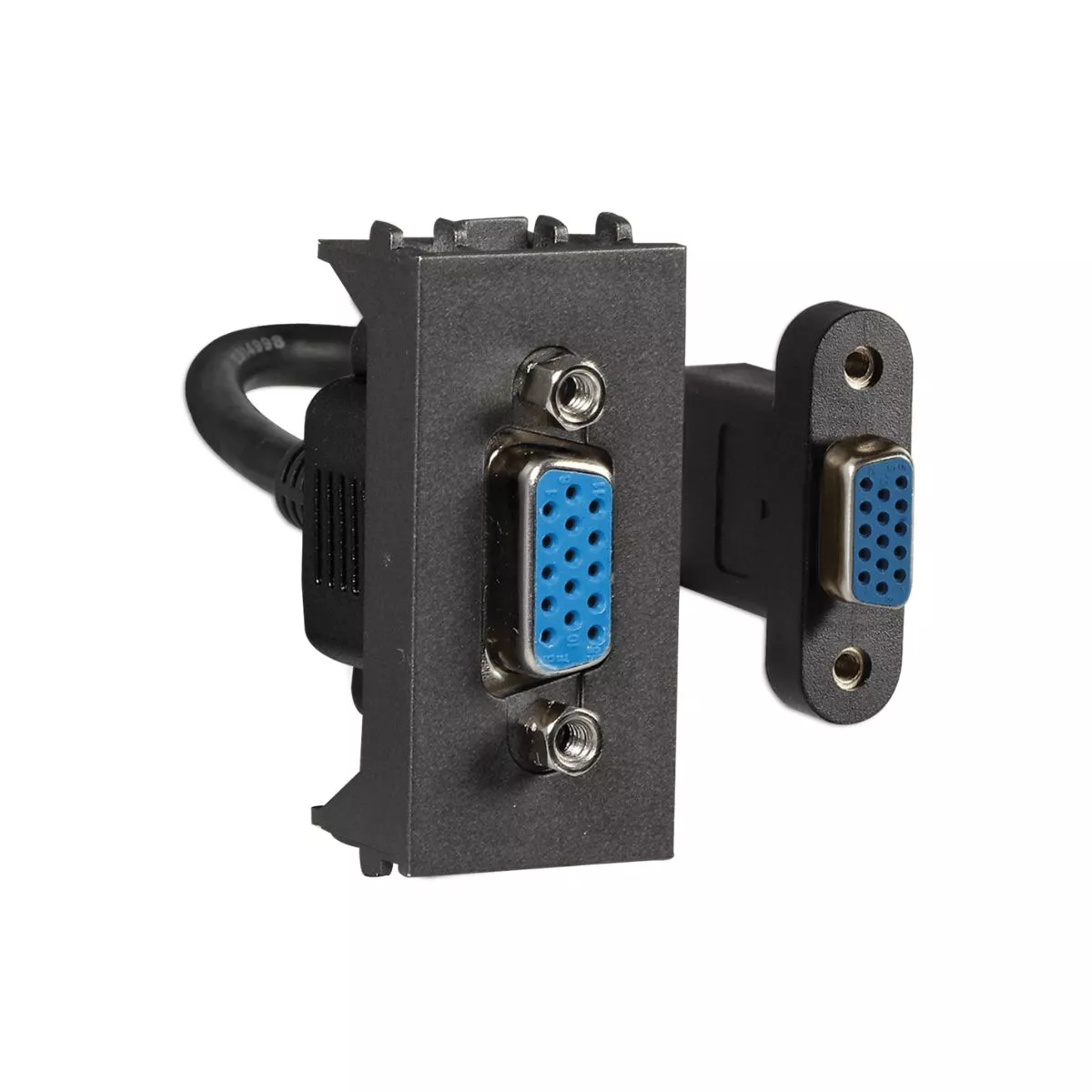Havells Fabio VGA Socket Data Communication Modules Balck - ElectricBasket