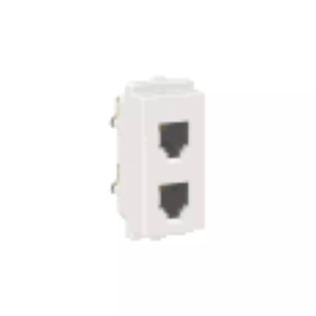 Schneider Clipsal X Twin RJ11 Telephone Outlet 1M White - ElectricBasket