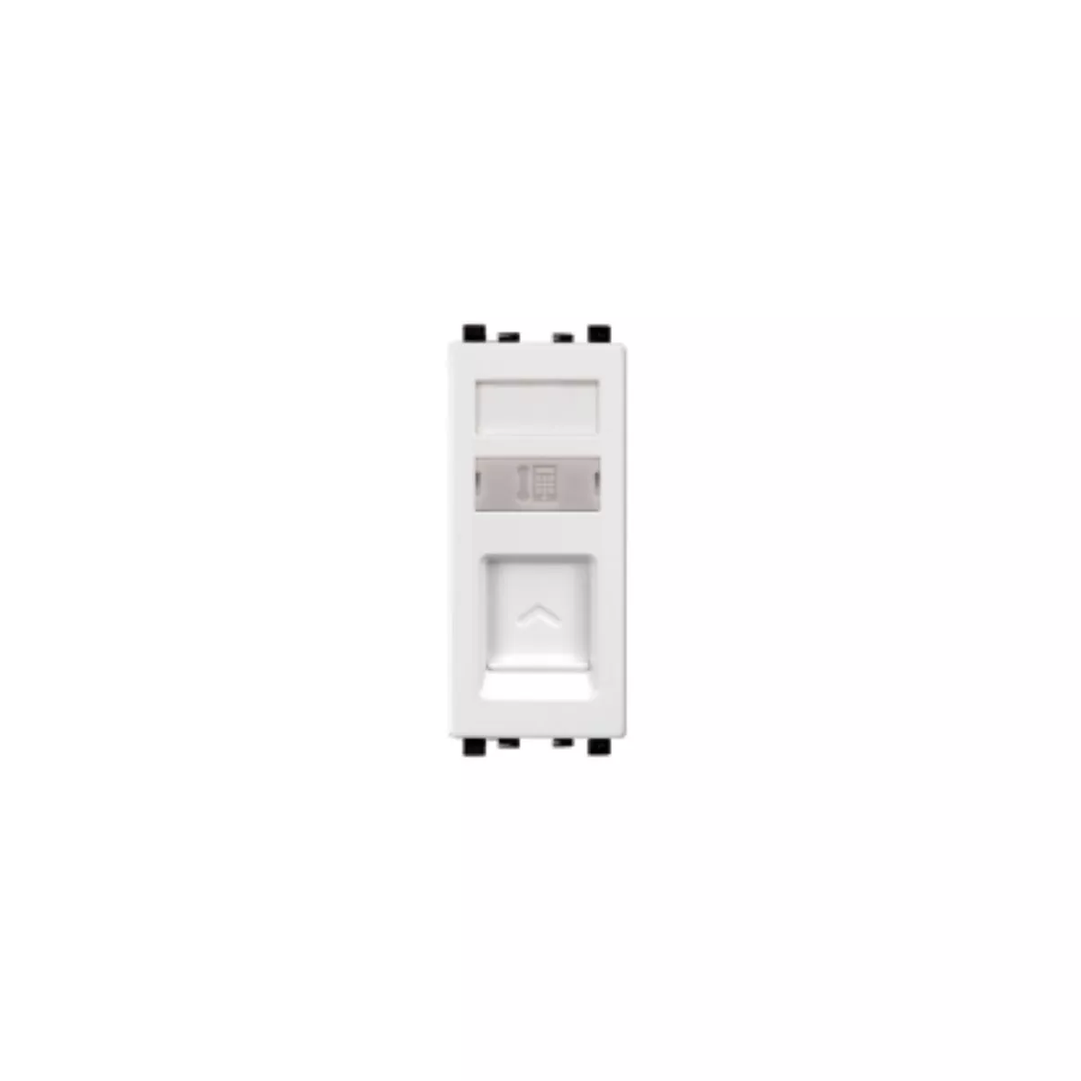 Schneider Zencelo India RJ11 Telephone Outlet With Shutter 1 Gang White ...