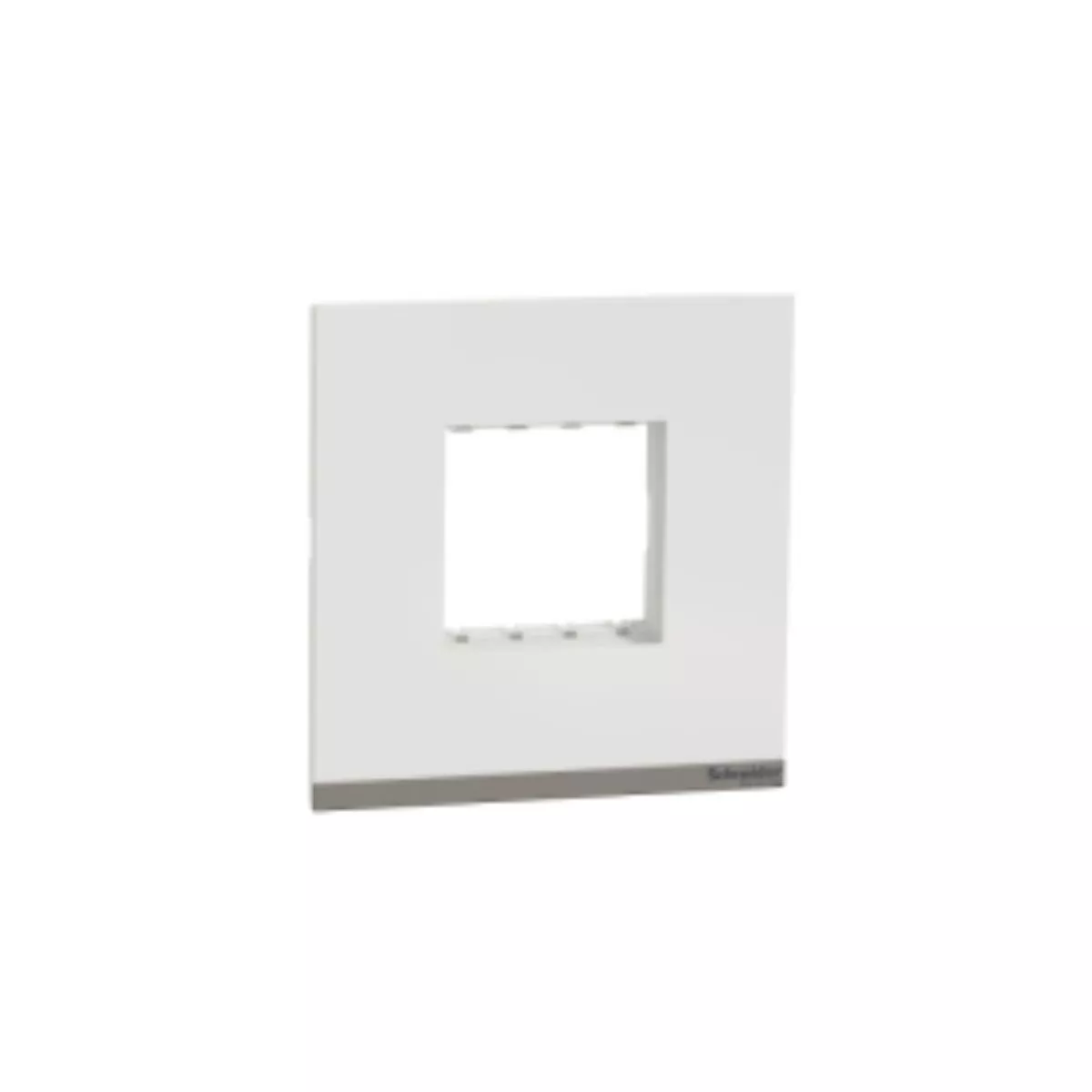 Schneider Unica Pure Modular Combined Plate 2M Polar White - ElectricBasket