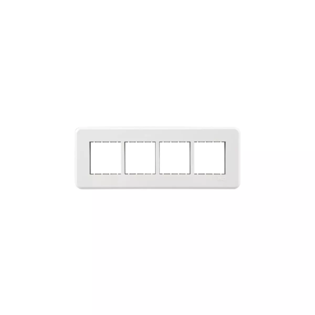 Reo Elegant Modular Combined Plate 8M Horizontal White - ElectricBasket