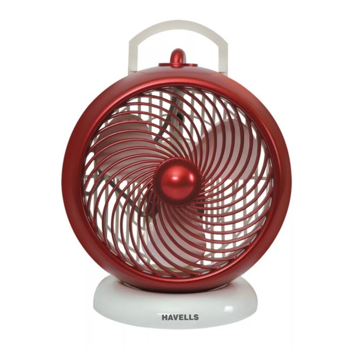Havells I Cool HS Personal Fan 175mm White Maroon - ElectricBasket