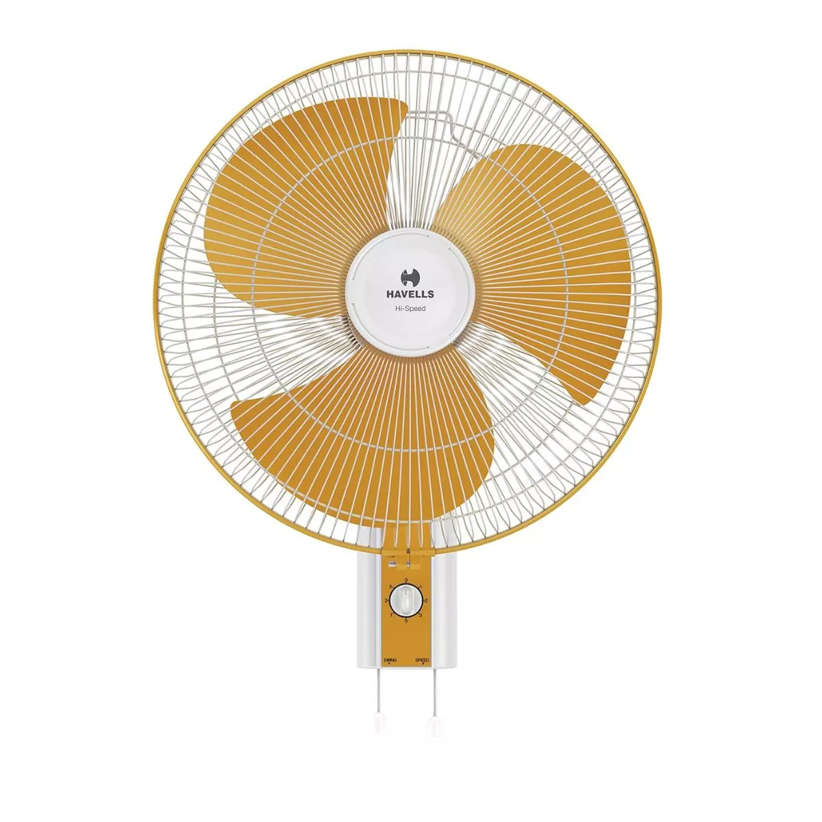 Havells Marvel Wind HS Wall Fan 400mm White Yellow - ElectricBasket