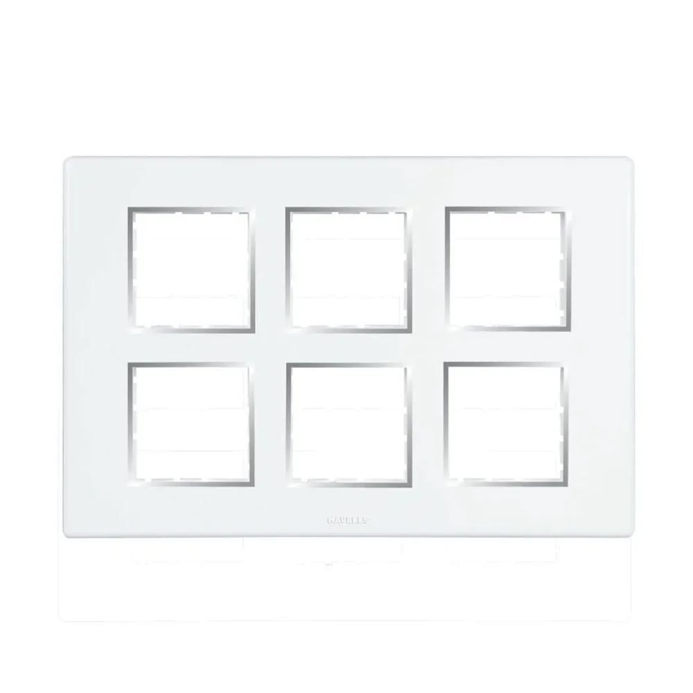 Havells Fabio Frameio Chrome Bezel Modular Combined Sheet 12M White ...
