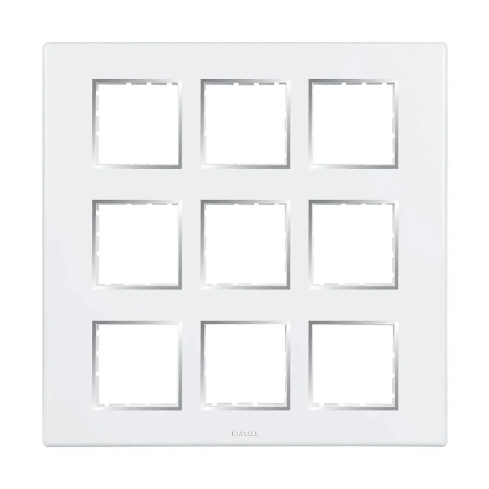 Havells Fabio Frameio Chrome Bezel Modular Combined Sheet 18M White ...