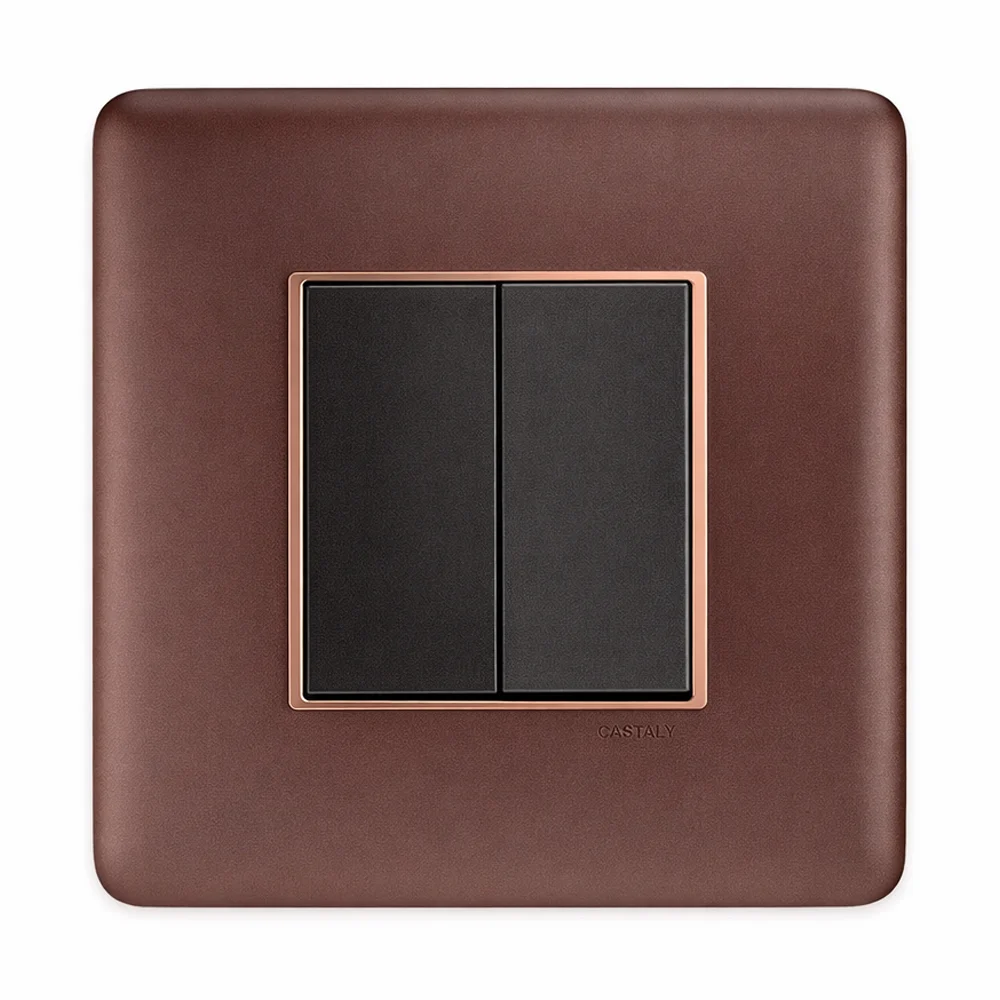 Havells Adiva Modular Combined Plate 6M Rustic Bronze With Rose Gold ...